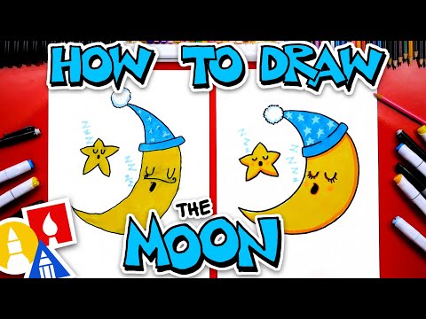 How To Draw The Moon And A Star Sleeping