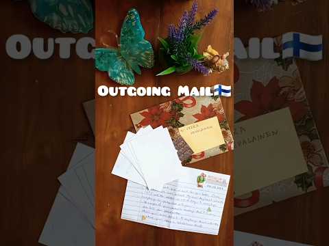 Packing mail ✉️ #crafts #letters #snailmail #shorts