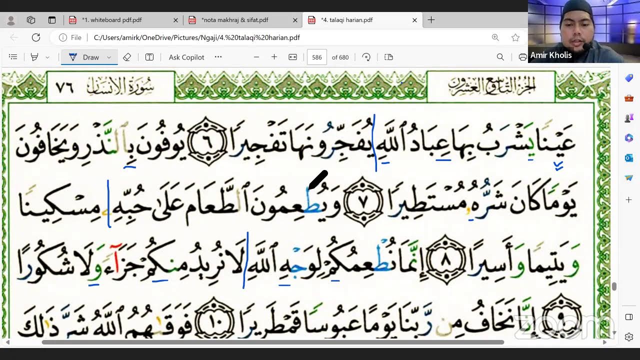 Talaqqi Surah Episod 182 Surah Al Insan Ayat 6 9 Ustaz Amir