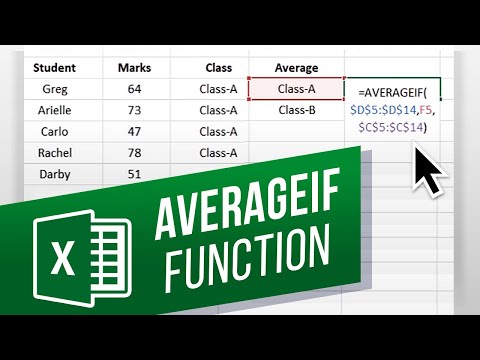 How to Use the AVERAGEIF Function in Excel | Calculates the Average of Cells that Meet One Criteria