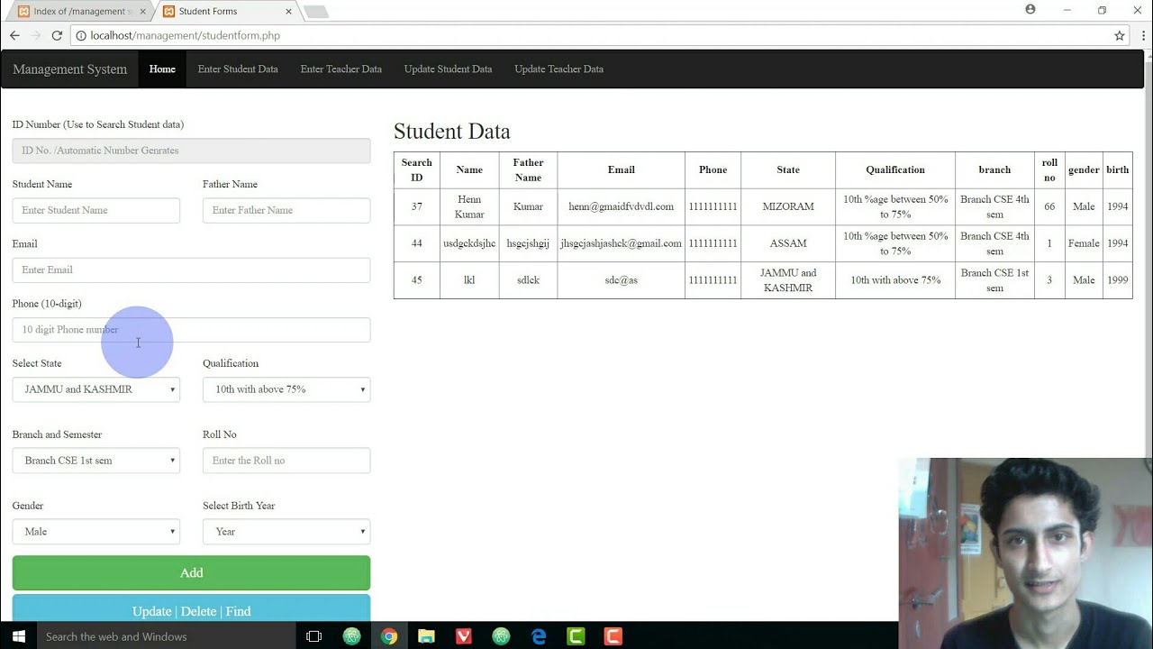 How to Create form & Database,Insert data using PHP