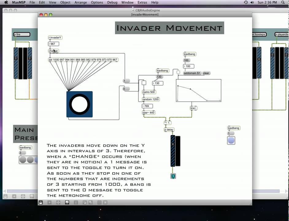 Max/MSP Audio Engine for Space Invaders PART 2