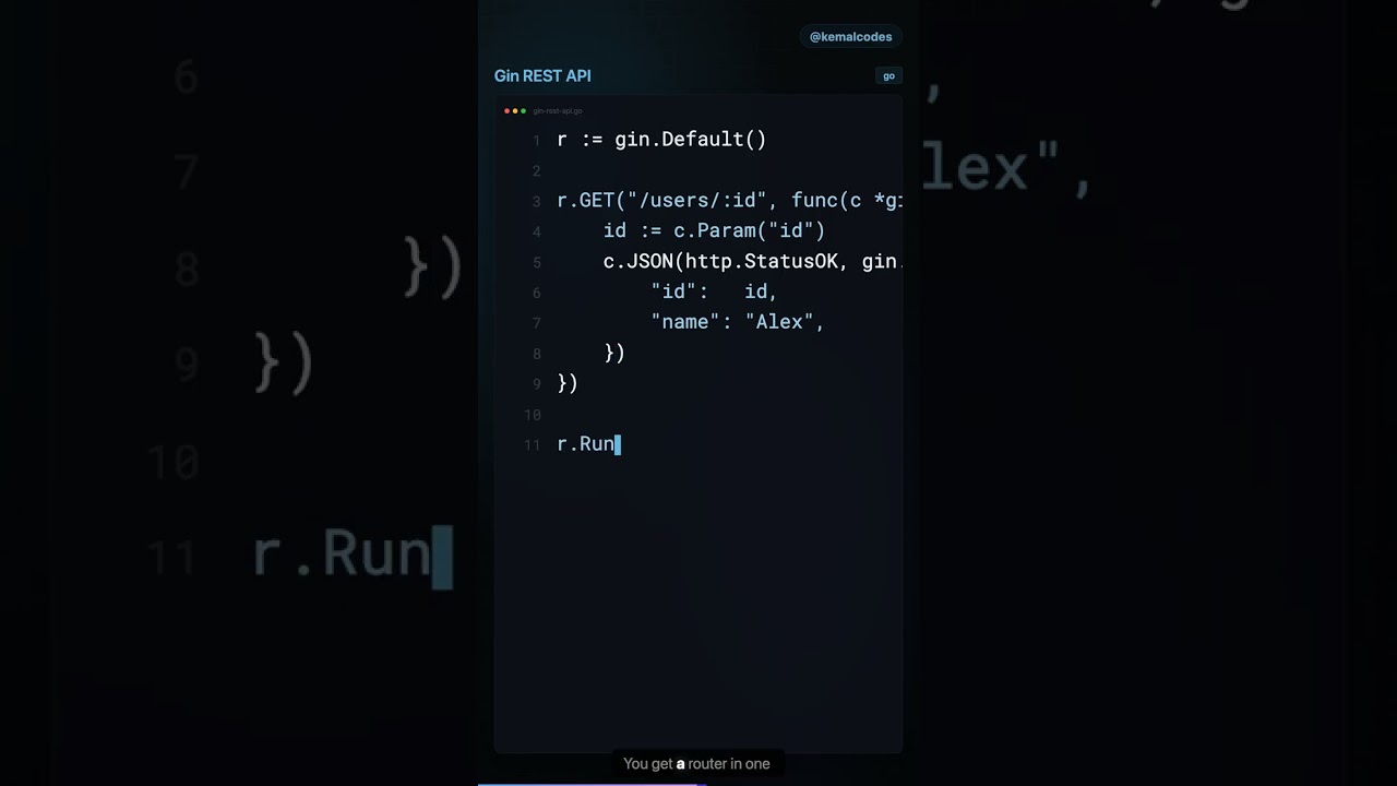 Go Tutorial #19: Gin Framework — Build APIs Fast #Short #Short