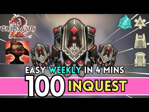 KILL 100 INQUEST IN 4 MINS | Easy Wizard's Vault Weekly Objective Completion | Guild Wars 2