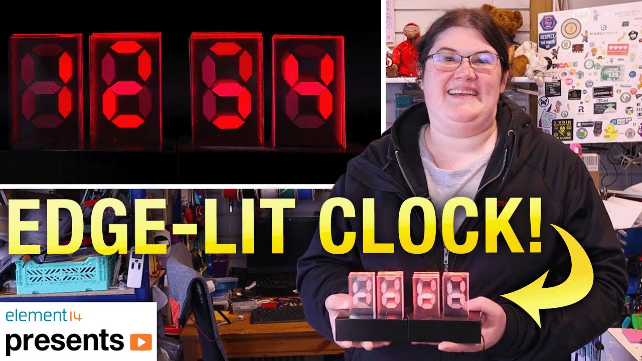Edge Lit 7 Segment Display Clock Using Raspberry Pi Pico Episode 653 Element14 Community
