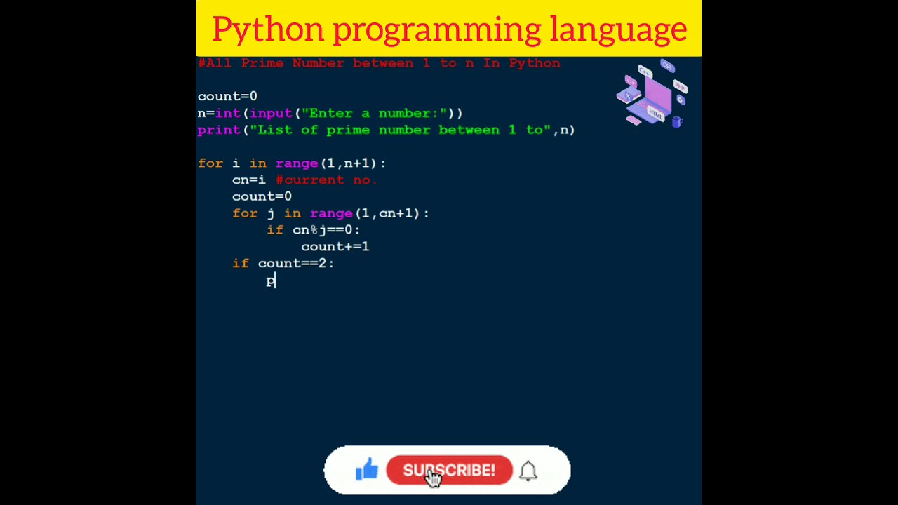 #python 57 To Print All Prime Number In Python | Computer Programming | #shorts #coding #python