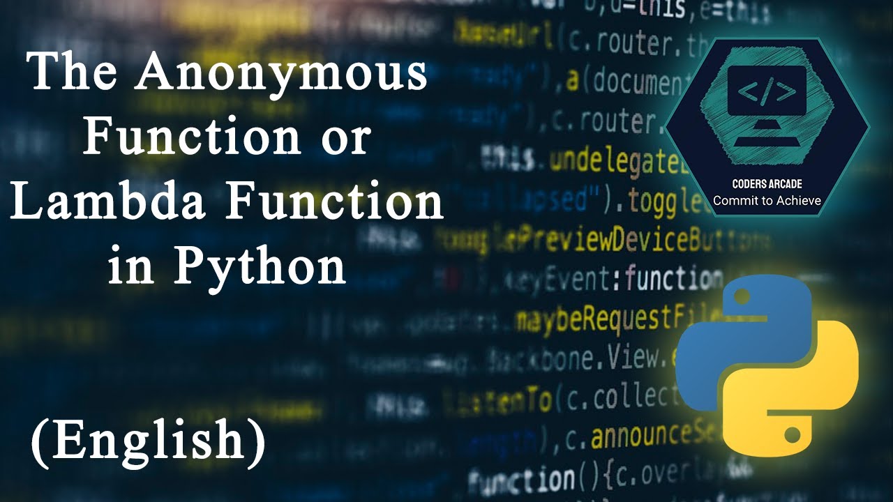 The Anonymous Function or the Lambda Function in Python.