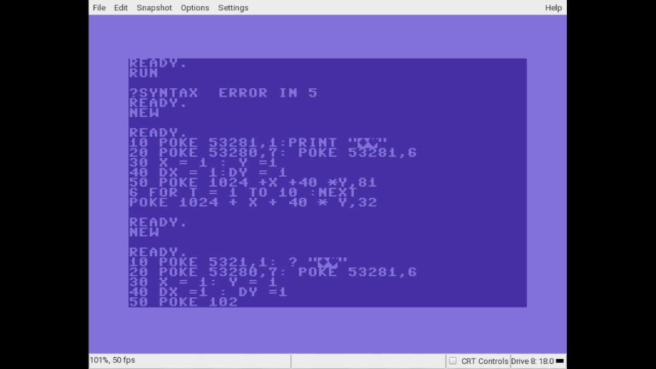 Basic Programming On The C64 02 : Colours and Memory