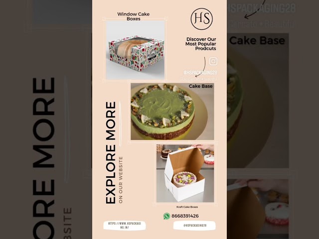 Plain Cake Boxes - Corrugated Paper Cake Box Manufacturer from Bhiwandi