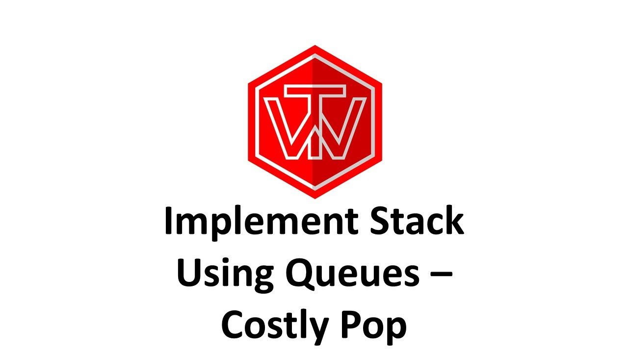 Implement Stack Using Queues | LeetCode 225 (Costly Pop) | Coding Interview Tutorial