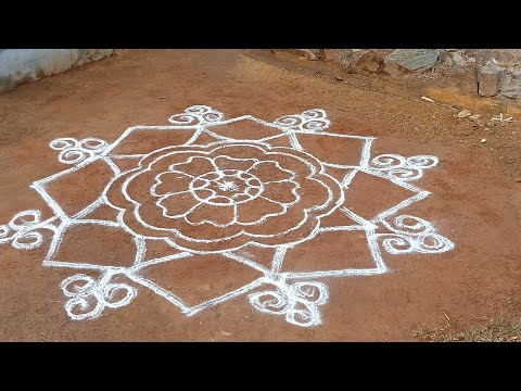 Simple rangoli design//Easy method Rangoli @ShankrishAtrocities