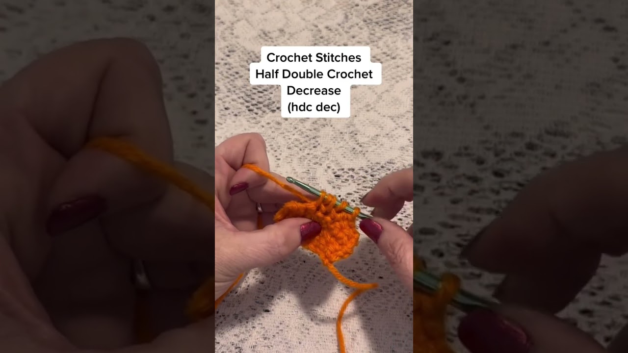 How to do a Half Double Crochet Decrease (hdc dec) crochet tutorial