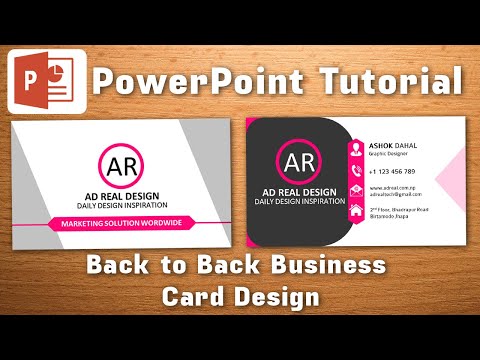 Back to Back business card design in PowerPoint | Visiting Card Design | PowerPoint Tutorial