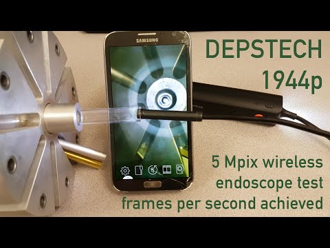 DEPSTECH 1944p - 5 Mpix wireless endoscope test, frames per second achieved