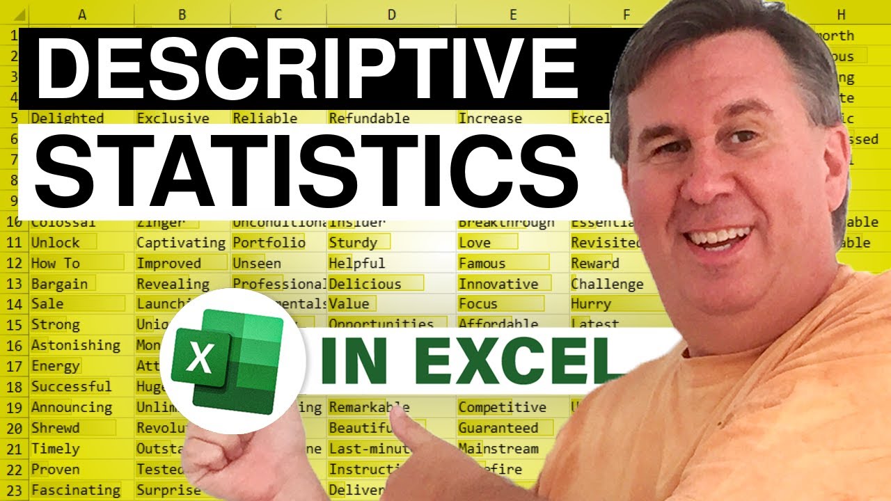 Dueling Excel Descriptive Statistics Podcast 1568 Mrexcel Message Board