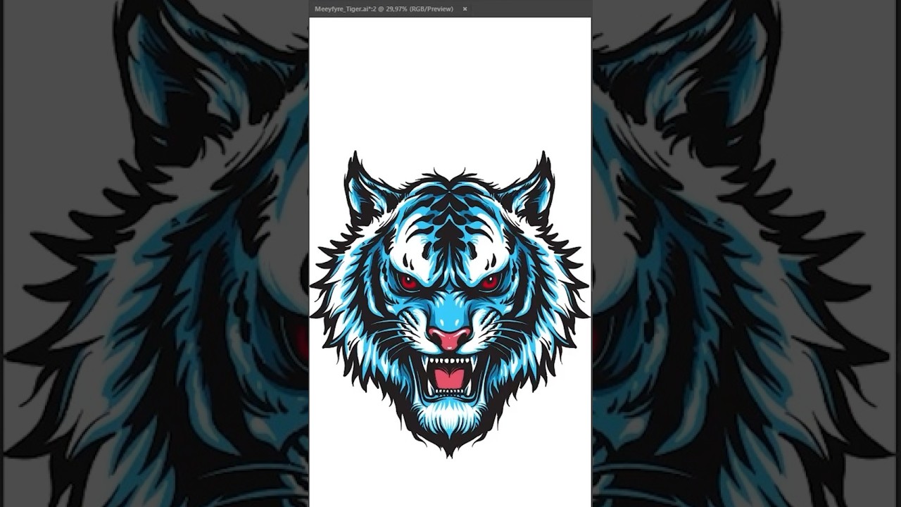 How to Draw a Vector Tiger #tiger #vector #illustration #drawing #art #artwork #digitalart #macan