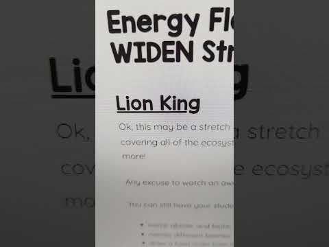 Energy Flow and Ecosystems Activities
