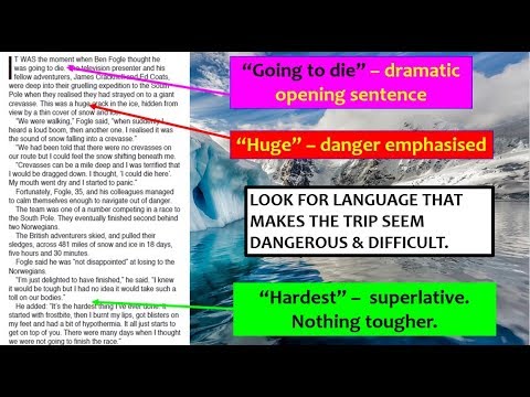 EDUQAS GCSE English Language Paper 2 Question 2 (the language question) Model Answer and tips