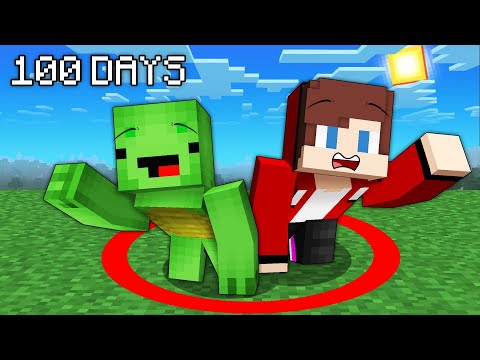 Mikey and JJ SURVIVE 100 Days in Circle ! Who Wins 100.000 DOLLARS ? - Minecraft (Maizen)