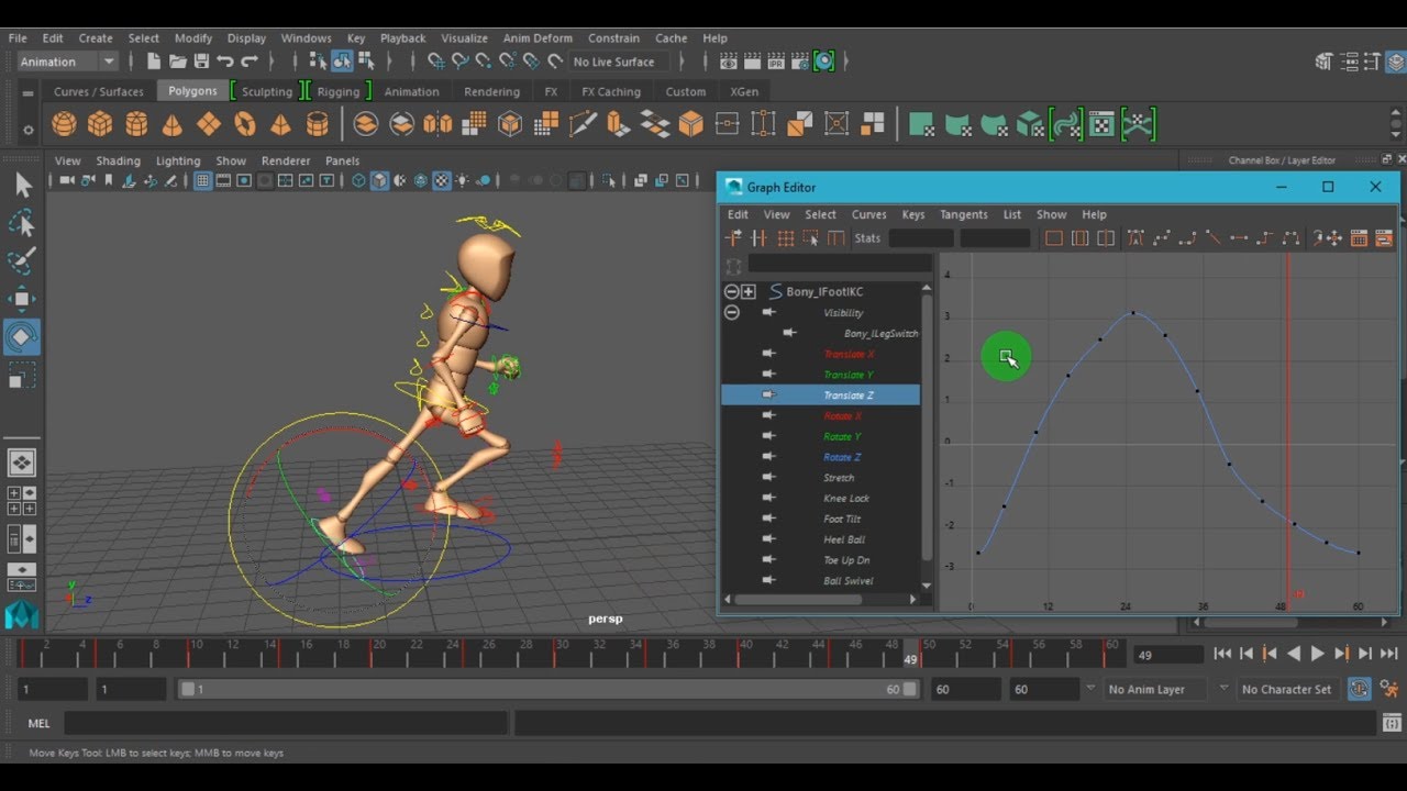 Run Cycle in AUTODESK MAYA 2017 (Part-1 Tutorial)