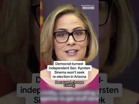 Democrat-turned-independent Sen. Kyrsten Sinema won’t seek re-election in Arizona