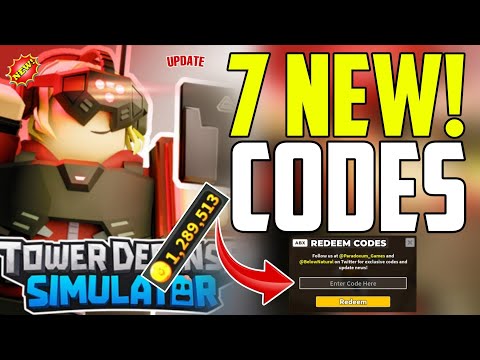 ⚠️UPDATE!!⚠️ TOWER DEFENSE SIMULATOR ROBLOX CODES 2025 - TOWER DEFENSE CODES 2025 - TDS