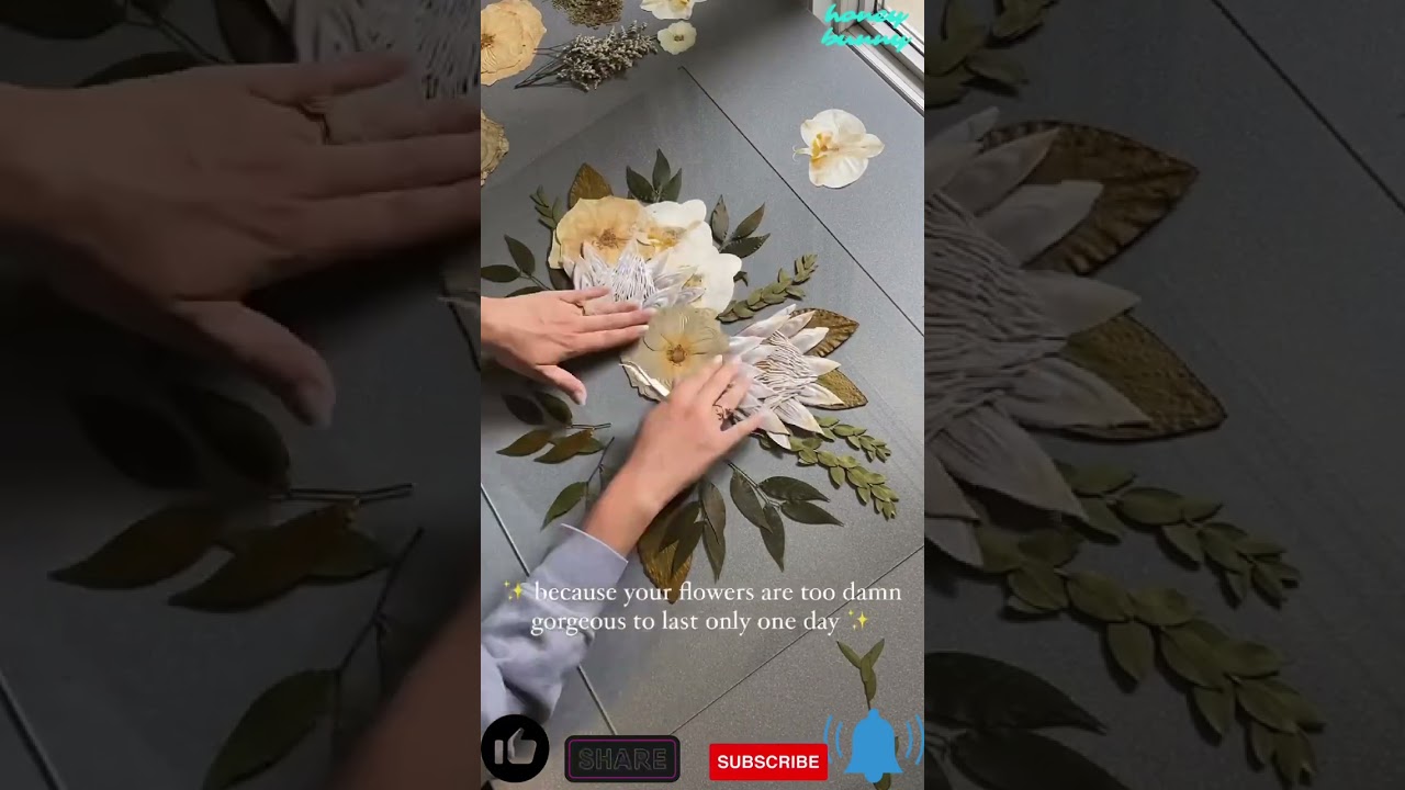 Dry flower frame art