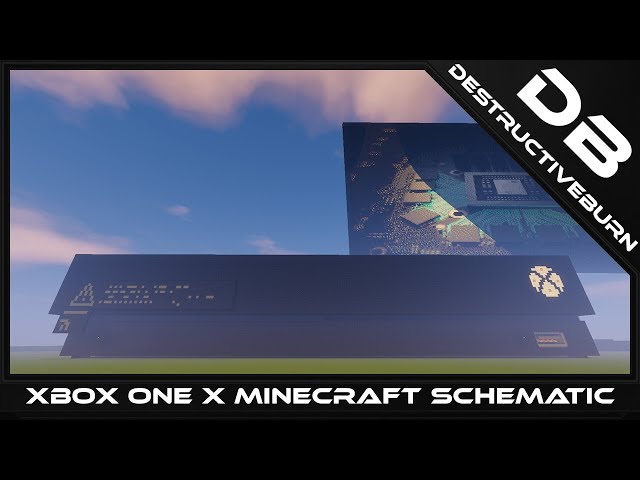Xbox One X Console & Monitor Minecraft Map