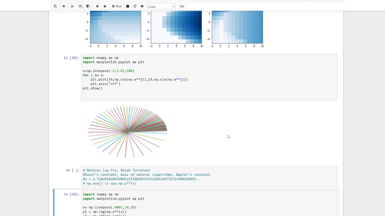 Numpy Natural Log and Natural Log Label Fix