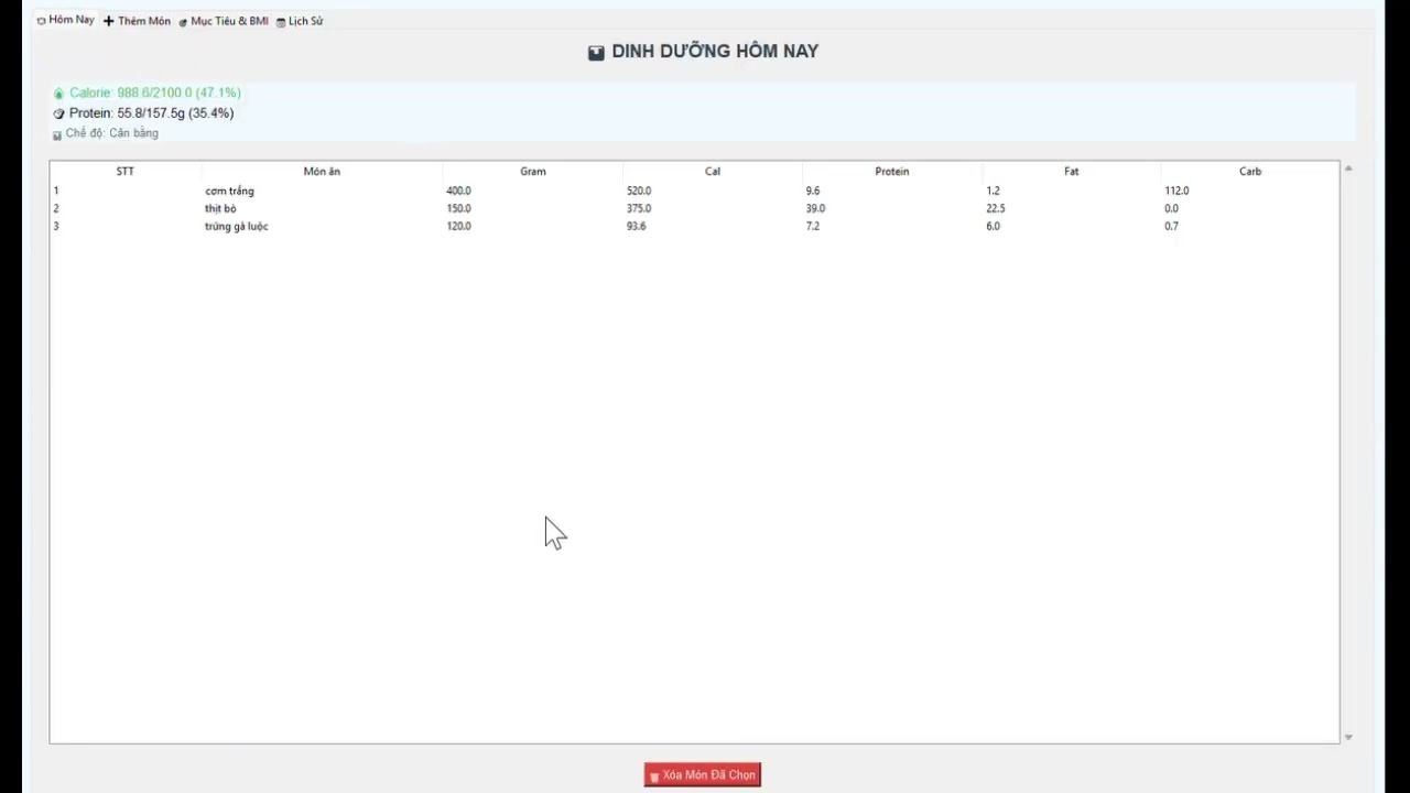 Calorie Tracker Demo