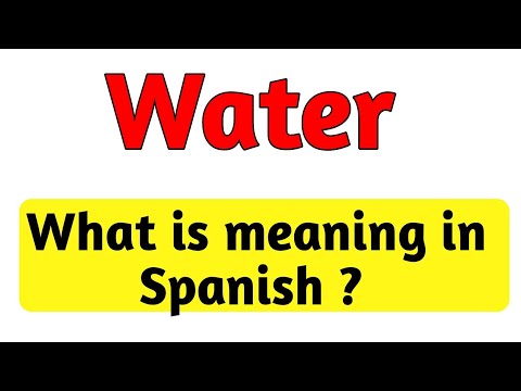 How To Pronounce " Water " In Spanish  language  🇪🇸 .