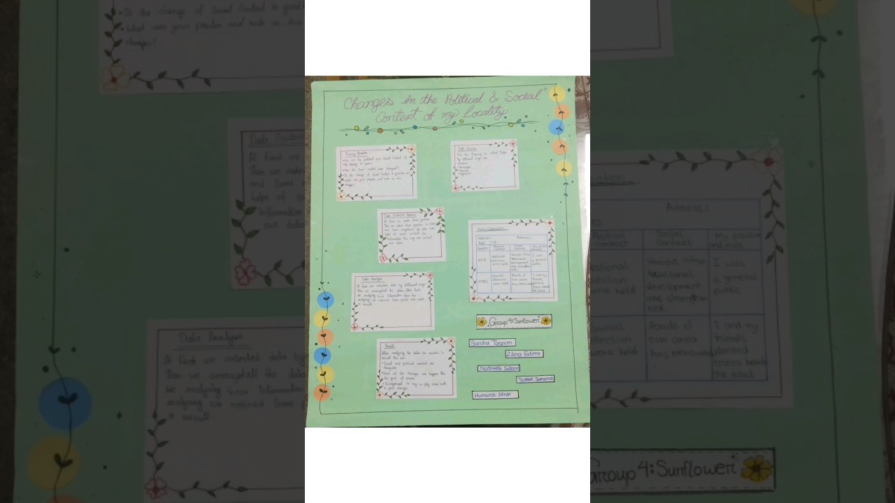 Poster paper project 💚    #shorts #art