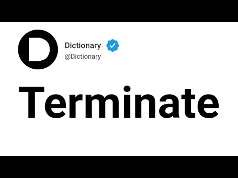 Terminate Meaning In English