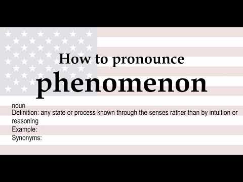 How to pronounce 'phenomenon' + meaning