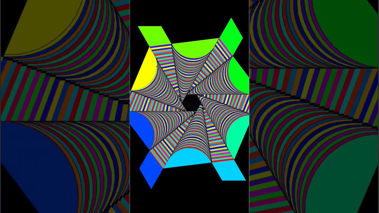 Multicolored pattern in python turtle graphic || Python || #trending #animation#programming#youtube