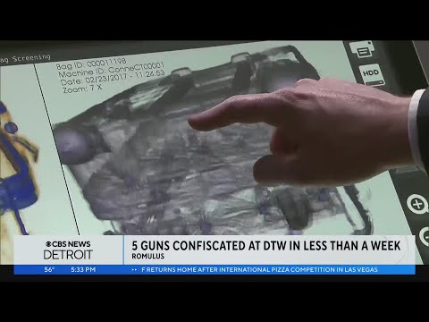 Handful of guns seized at DTW within a few days