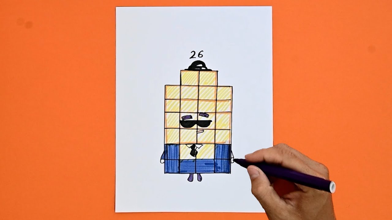 How to draw Numberblock 26
