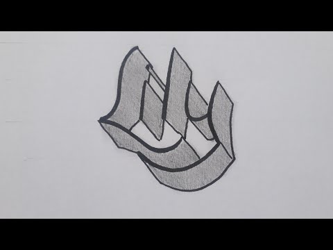 How To Draw 3d Calligraphy Name Lily / Writing Art For Beginners / Drawing On Paper
