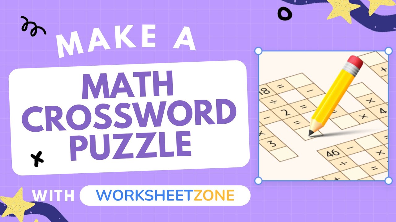How to Make a Math Crossword Puzzle | Worksheetzone Tutorial