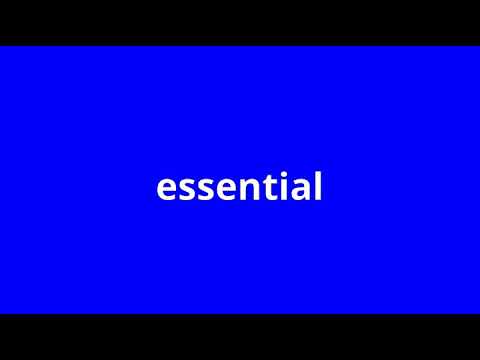what is the meaning of essential