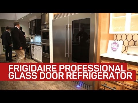Frigidaire fridge provides a peek inside as you step close