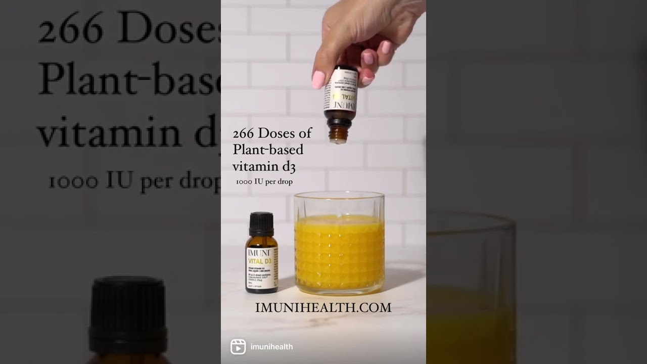 IMUNI Vital D3 plant-based & vegan vitamin d3 1000IU per oral drop