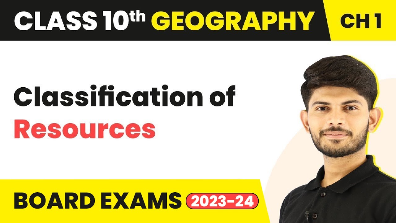 Classification of Resources - Resources and Development | Class 10 Geography 2023-24