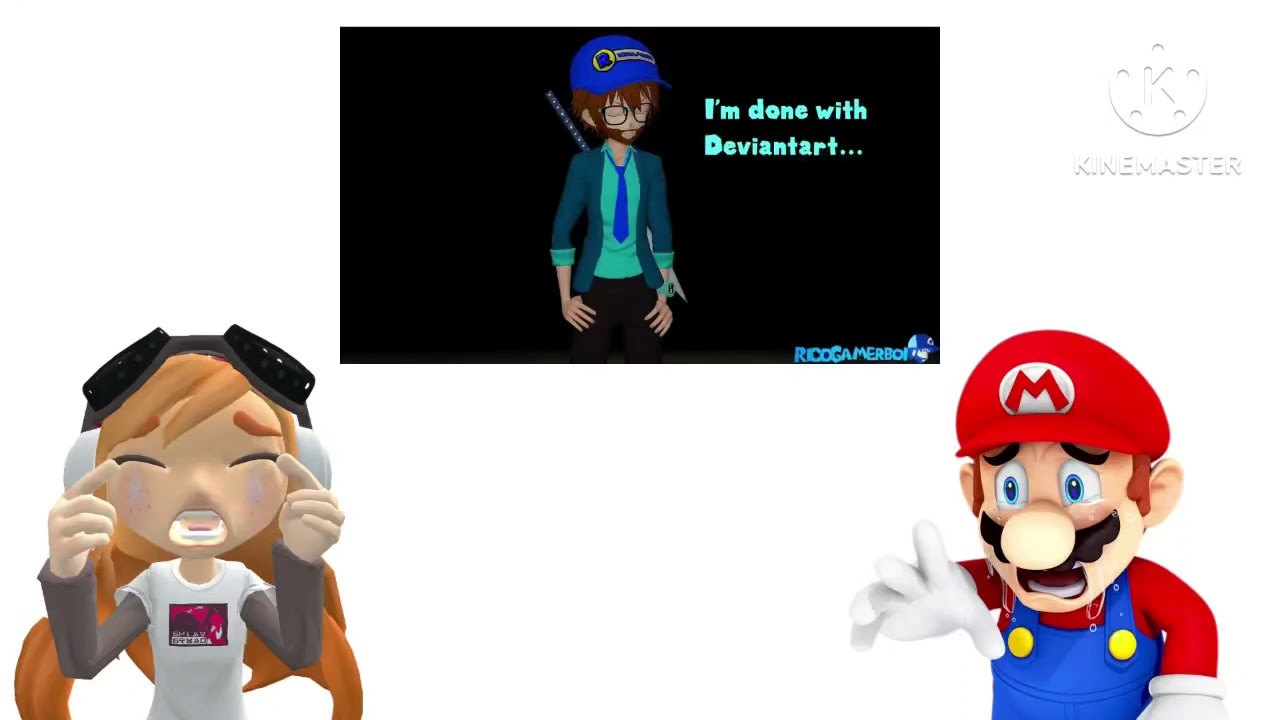 Mario And Meggy’s Reactions That Ricogamerboi Left Deviantart…