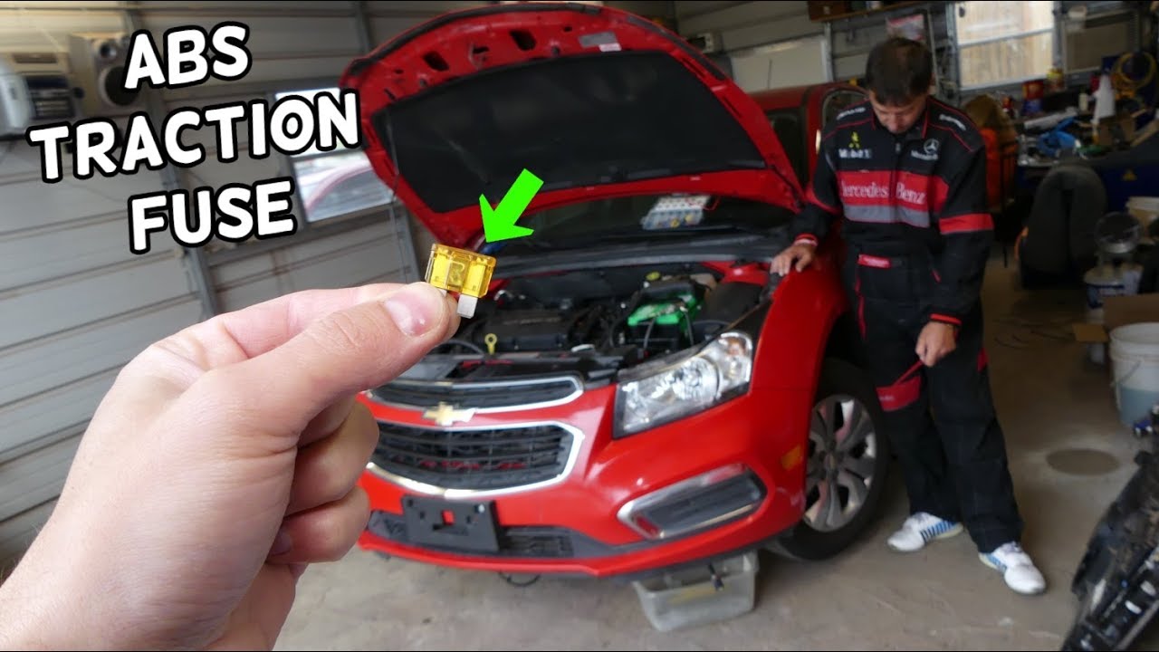 CHEVROLET CRUZE ABS PUMP MODULE FUSE LOCATION REPLACEMENT. ABS LIGHT ON TRACTION LIGHT ON