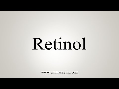 How To Say Retinol
