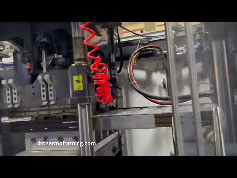 37 cycles/min PP plastic cover by DM60 production line, working together with Kiefel in one workshop