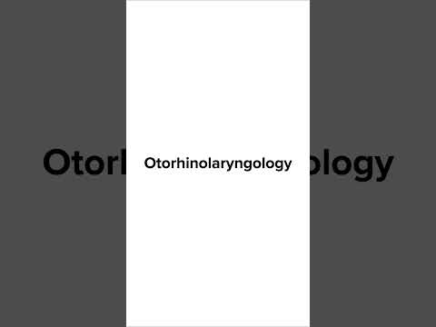 How to pronounce Otorhinolaryngology