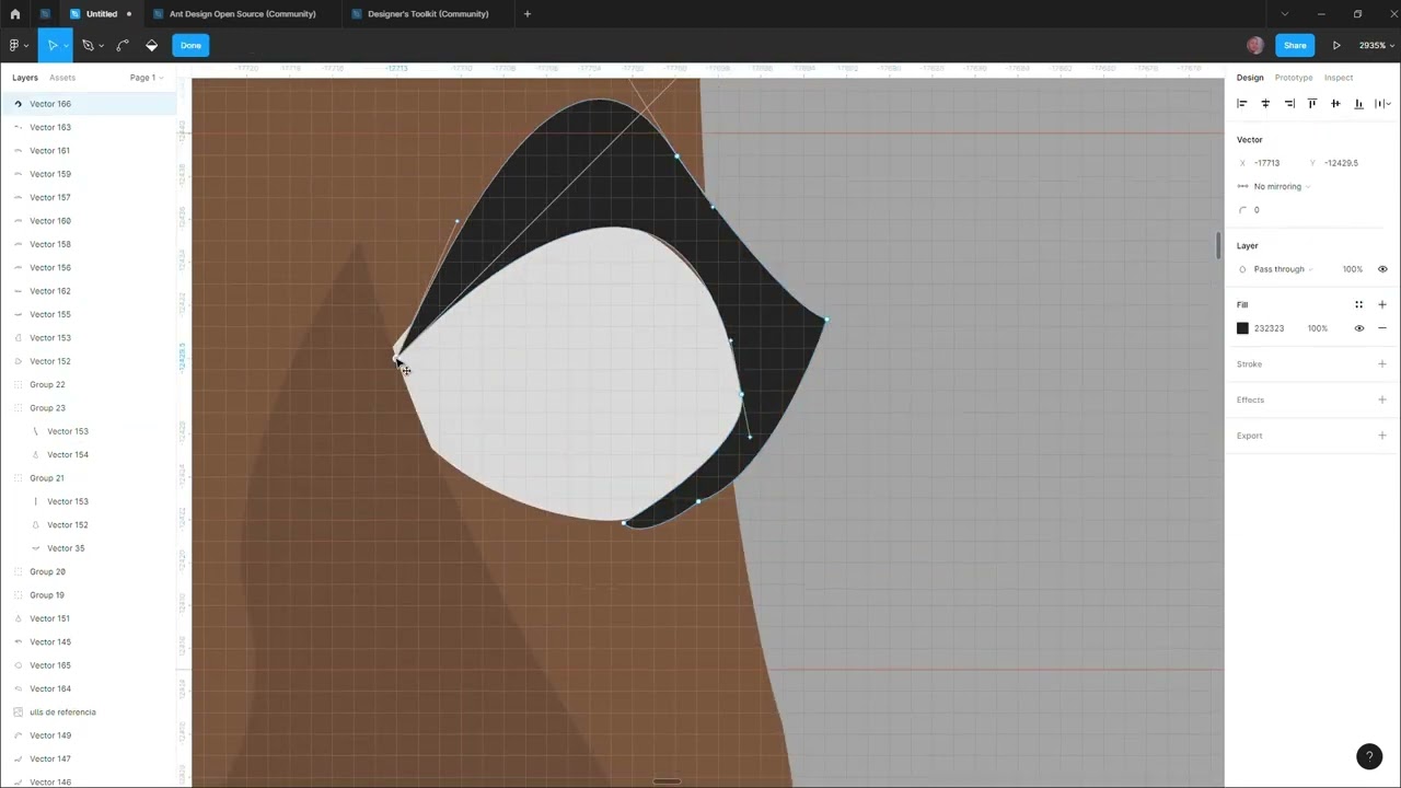 Creating vector Illustrations using Figma - timelapse