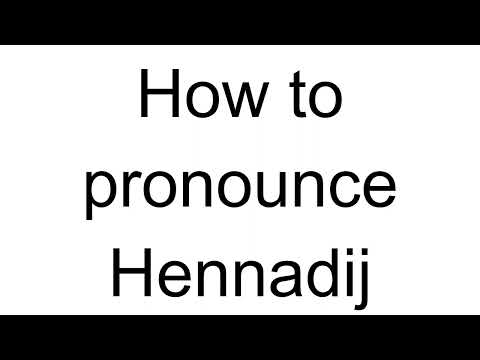 How to Pronounce Hennadij (Ukrainian)